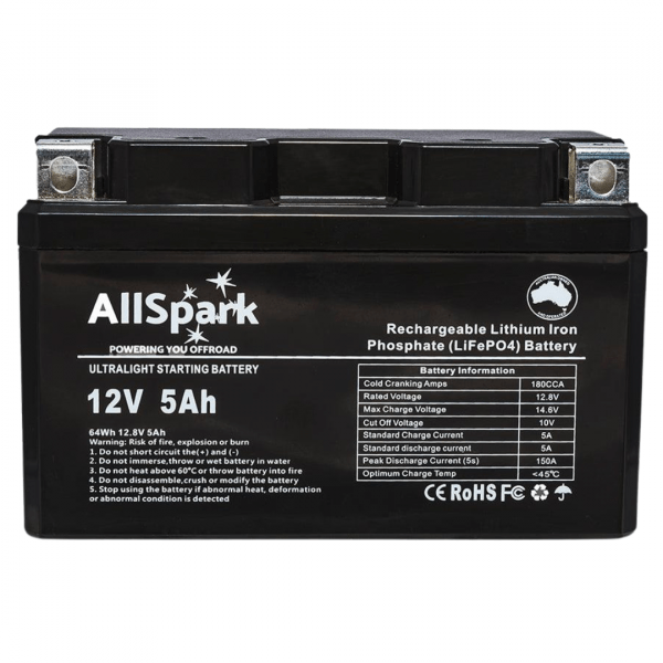 AllSpark 5AH 12V 180CCA Ultralight Lithium Battery - Signature Batteries