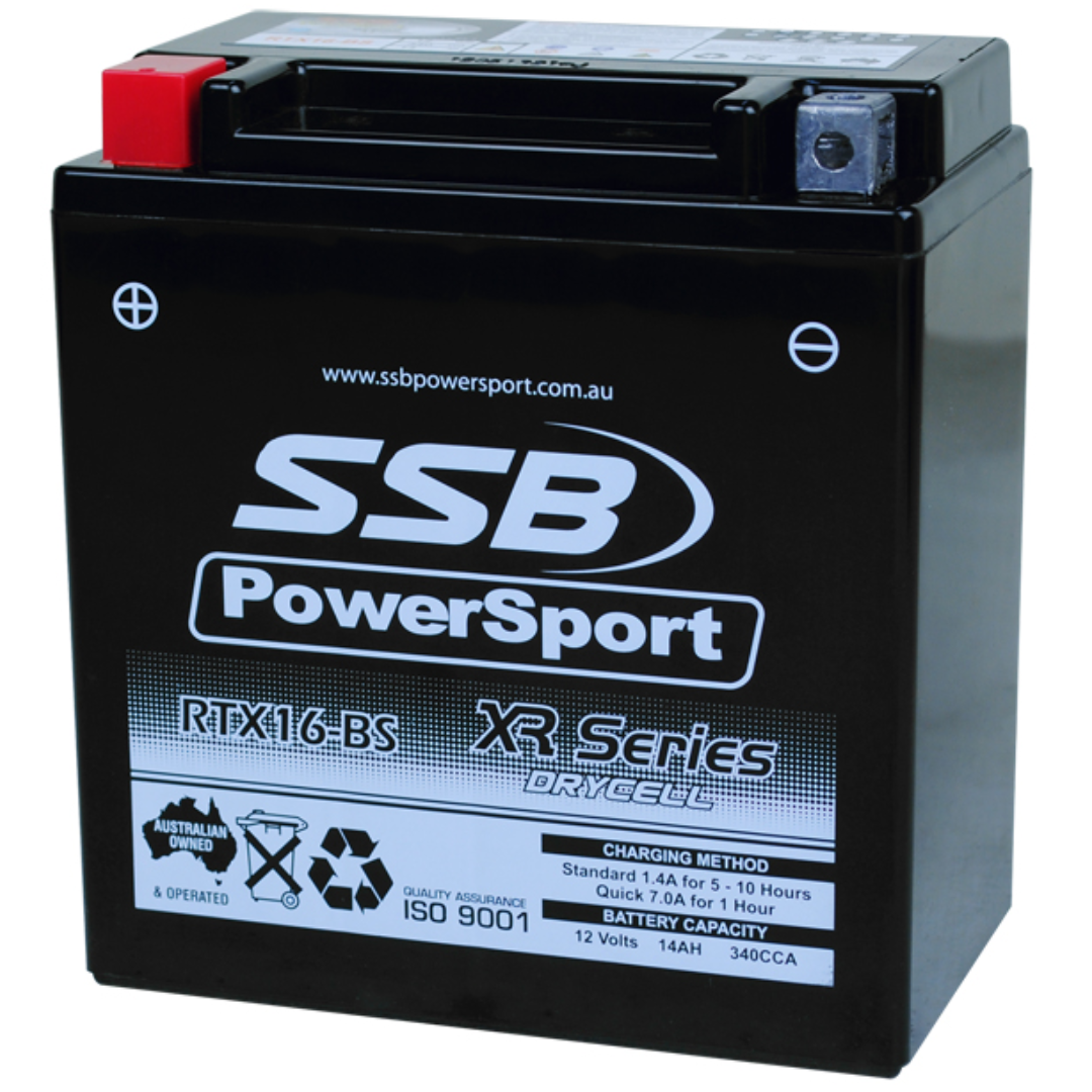 SSB RTX16-BS XR Series Motorcycle Battery - Signature Batteries