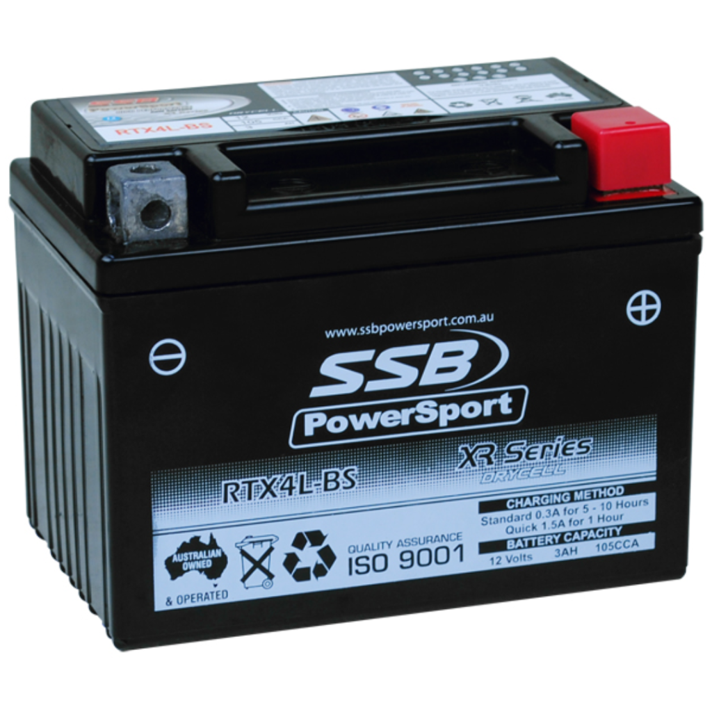 SSB RTX4L-BS XR Series Motorcycle Battery - Signature Batteries
