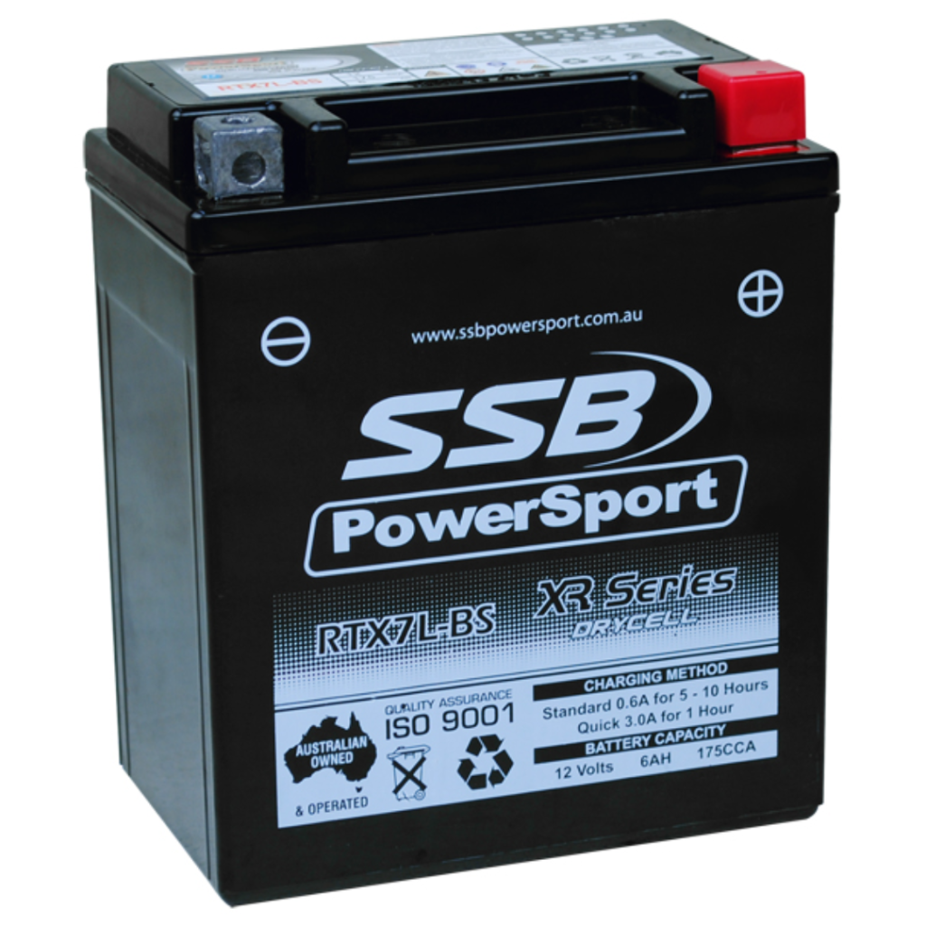 SSB RTX7L-BS XR Series Motorcycle Battery - Signature Batteries
