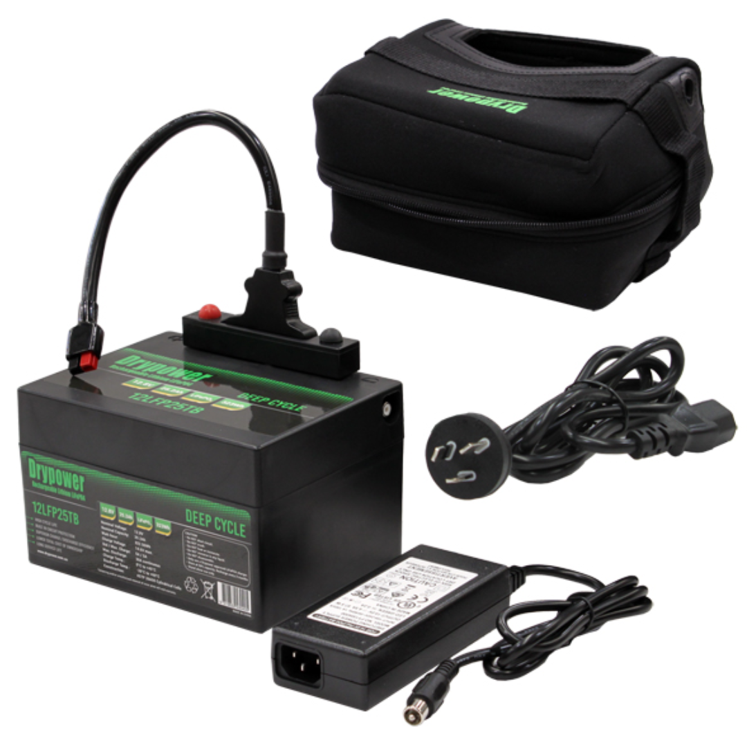 Drypower 12V Rechargeable 12LFP25TB Lithium Deep Cycle Battery with T ...