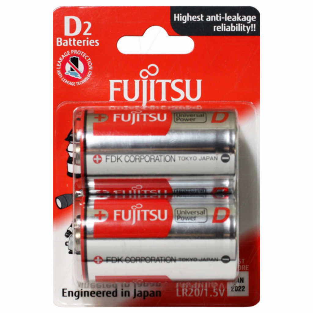 Fujitsu LR20 D Alkaline Battery 2Pack LR20(2B)FU - Signature Batteries