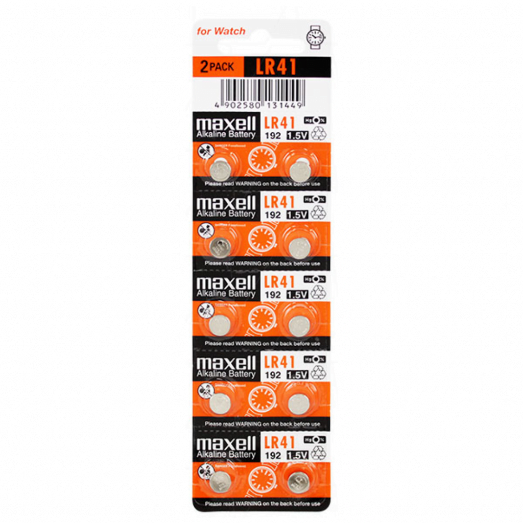 Maxell LR41-BP10 Alkaline Button Cell Battery - Signature Batteries